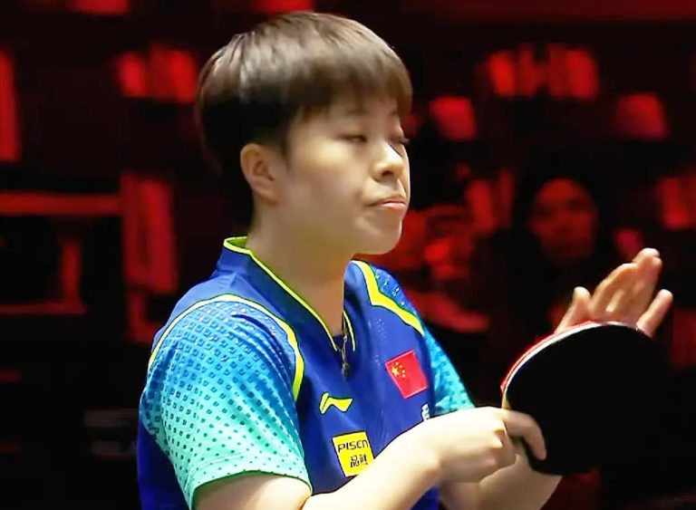Congratulations to Wang Yidi, who swept the Indian star 3-0 to open the ...